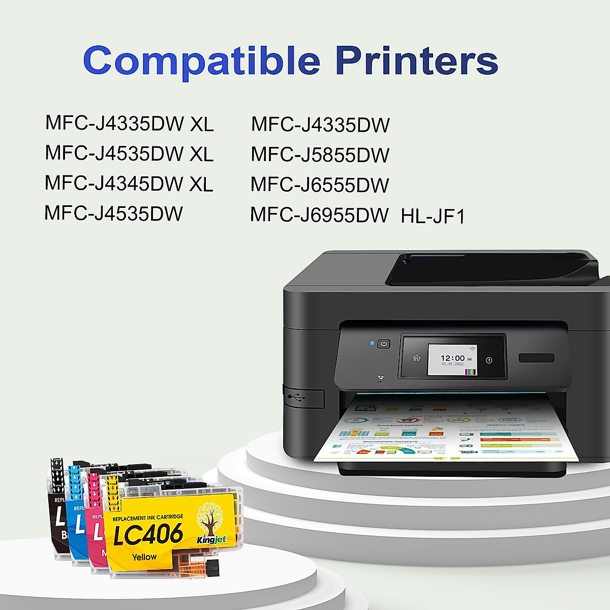 Kingjet Compatible Ink Cartridge Replacement for Canon CLI-251XL CLI 251 XL (3C/3M/3Y) Work with PIXMA MX922 IP7220 MG5520 MG5420 IX6820 IP8720 MG7120 MG6320 Printer