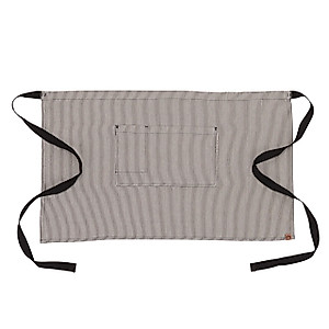 Chef Works Unisex Portland Half Bistro Apron, Black, One Size