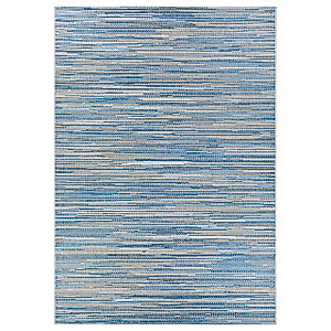 Couristan Monte Carlo Coastal Breeze Ocean-Champagne Indoor/Outdoor Area Rug, 2' x 3'7"