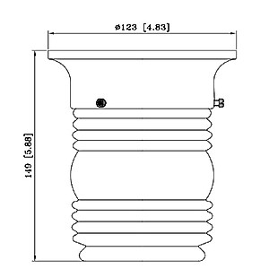 Design House 587238 Jelly Jar 1-Light Indoor/Outdoor Flush Mount Ceiling Light, Oil Rubbed Bronze
