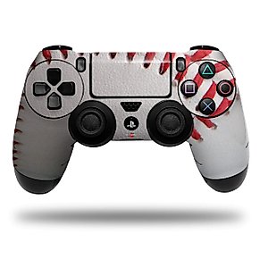WraptorSkinz Skin Compatible with Sony PS4 Dualshock Controller PlayStation 4 Original Slim and Pro Baseball (Controller NOT Included)