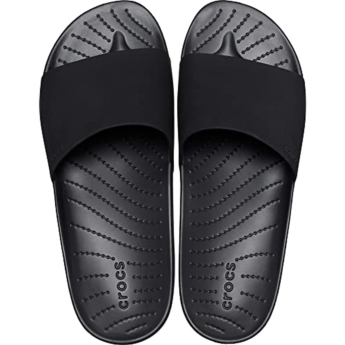 Crocs Women's Splash Slides Sandal, Black, 7