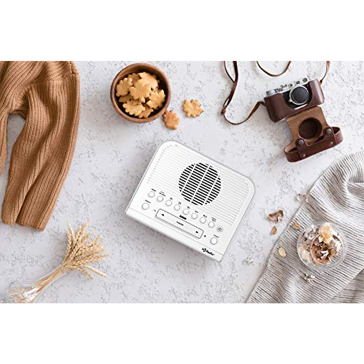 Sangean HDR-15 AM/FM Digital Tuning Clock Radio with USB Phone Charging, White