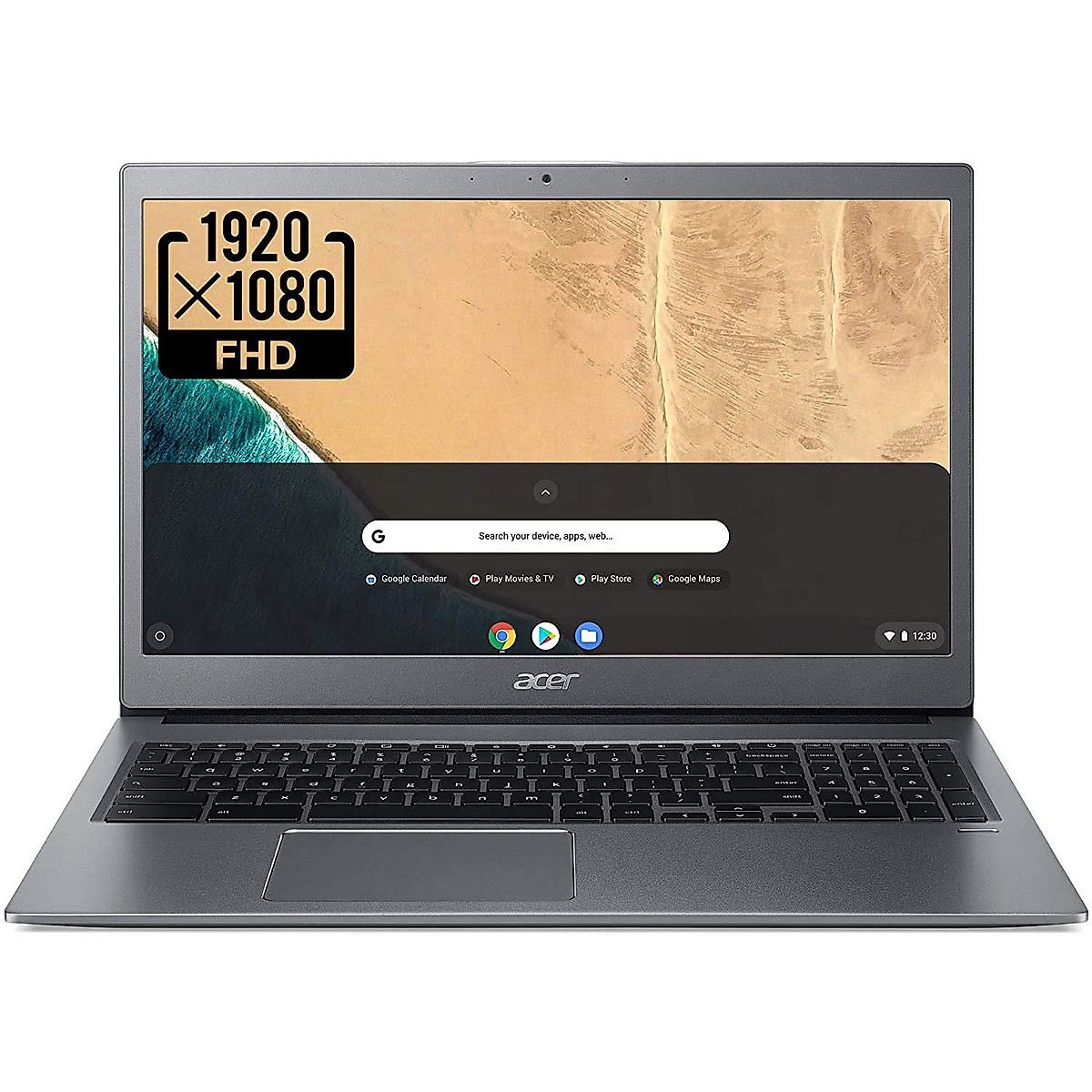 Acer Chromebook 715 | 2.20 GHz Intel Core i3-8130U Dual Core Processor| 15.6" Full-HD 1080p Screen | 4GB DDR4 Ram |128GB storage | CB715-1W-35ZK | Steel Gray | (Renewed)