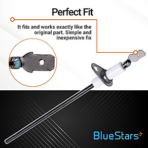 BlueStars Ultra Durable 52W29 Furnace Flame Sensor Replacement Part - Exact Fit for Lennox, Armstrong & Ducane Furnaces - Replaces 52W2901 LB47940A 31L71 31L7101
