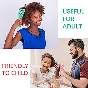 SOSPIRO 3 Pack Detangling Brush, Detangler Brush for Afro America Textured 3a to 4c Kinky Wavy, Curly, Coily, Wet/Dry Hair, Easy to Clean (Pink/Blue/Black)