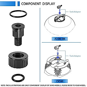 besttruck R0552000 Tank Adapter with O-Ring and Union Replacement Kit for Select Zodiac Jandy Pool & Spa Cartridge Filters