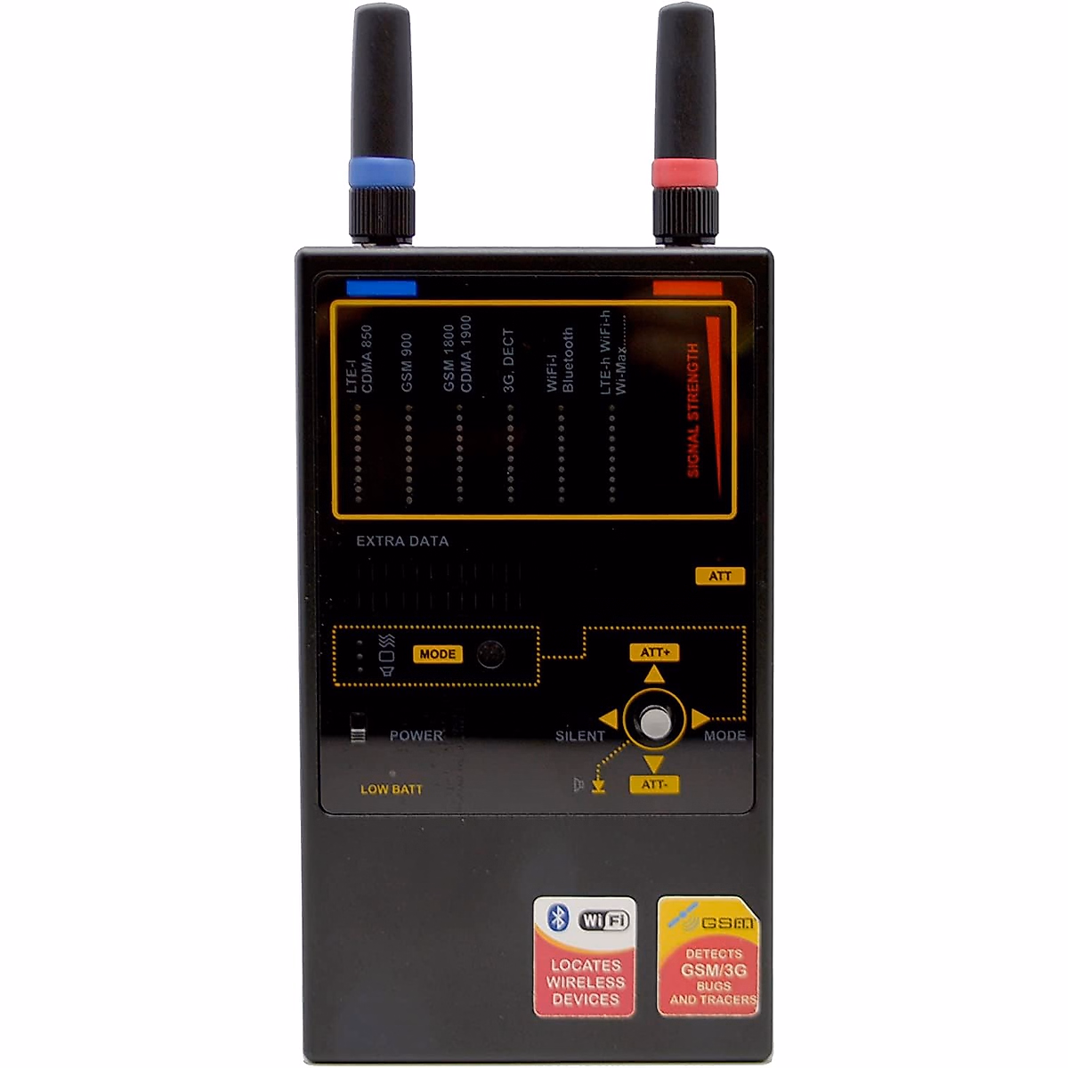 DefCon iProtect by DiscoverIt DD1207 Multi-Channel Signal Detector for Digital Wireless Protocols, Black