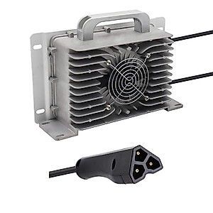 Abakoo 48V 15A Golf Cart Battery Charger for 48 Volt Ez-Go EZgo RXV/TXT with RXV Plug 3 Prong Connector, Waterproof IP68, Doesn't Fit OBC