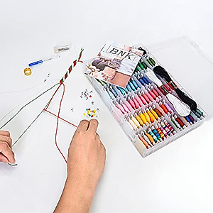962Pcs Friendship Bracelet String Kits with Storage Box, 110 Colors Embroidery Thread and 800 Beads,52Pcs Cross Stitch Tools-Labeled with Embroidery Thread Numbers for Bobbins,Great Production Gift.