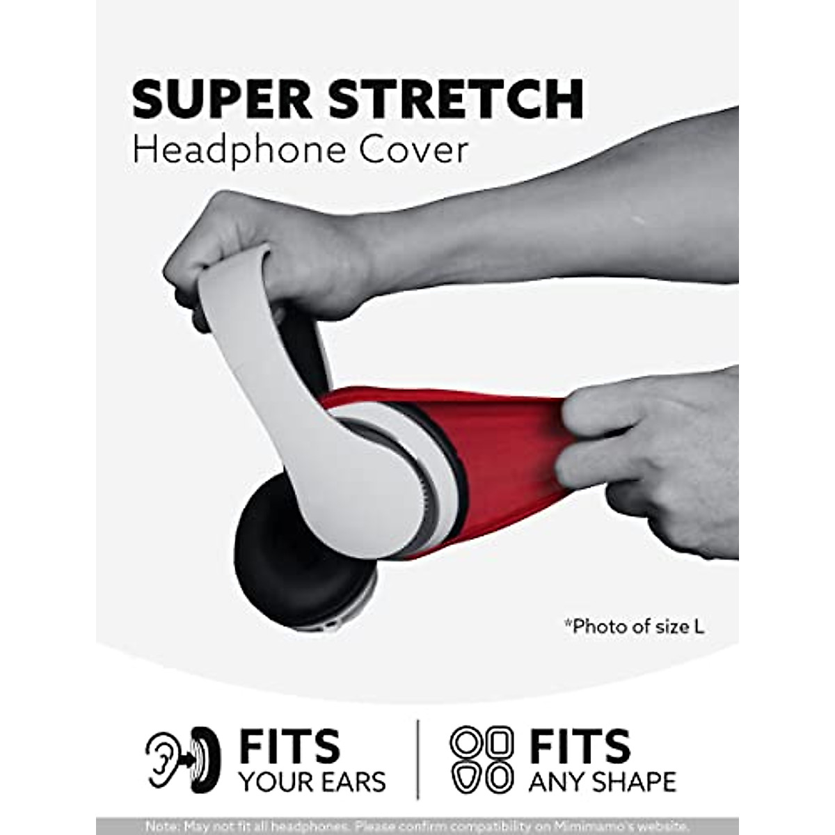 for Earpads Repair & Protection | Mimimamo Super Stretch Headphone Cover M Size (Black) May not fit All Headphones. Please Confirm Compatibility on Mimimamo's Website