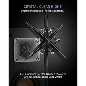 Starfavor 5.25” Passive Bookshelf Speakers Pair, 2-Way Home Stereo Speakers 50 watts RMS, 100 watts Peak Power, 5 inch Wired Audio Speakers for Home Theater -P5