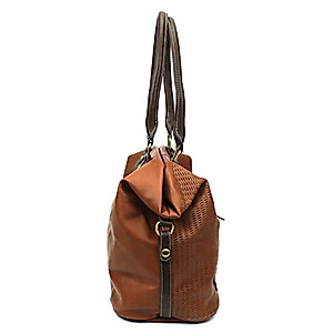 CHALA Laser Cut Crossbody Shoulder bag Tote Bag Faux Leather Brown (Orange Fox)