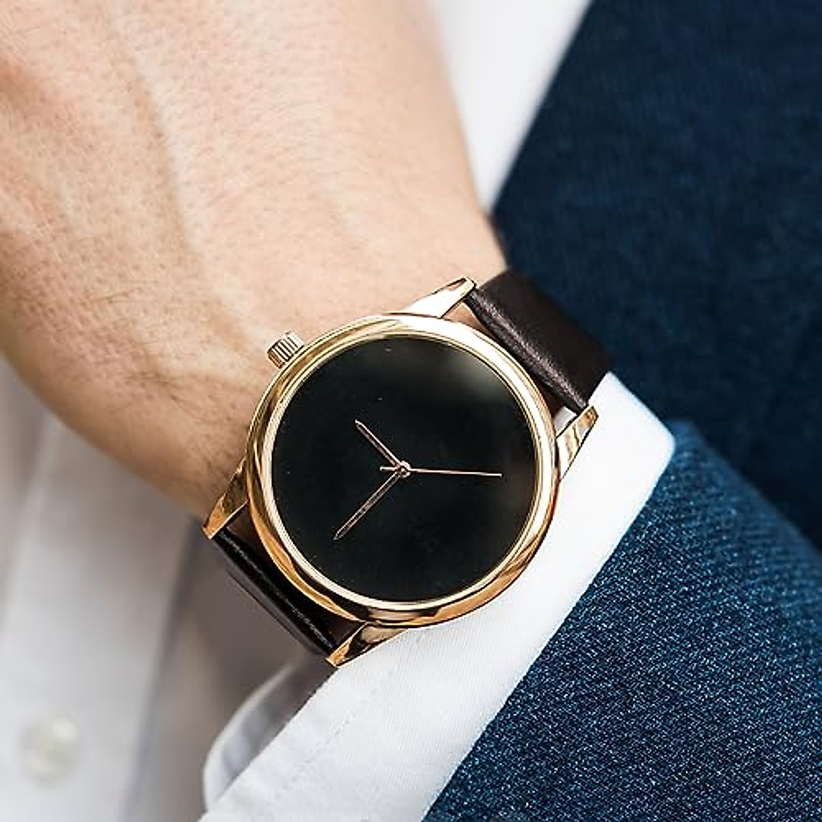 cobee Leather Watch Straps, Soft Calfskin Leather Watch Band Quick Release Leather Replacement Watchband for Men Women Universal Watches Bracelet Stainless Steel Clasp Buckle(Dark Brown, 22mm)