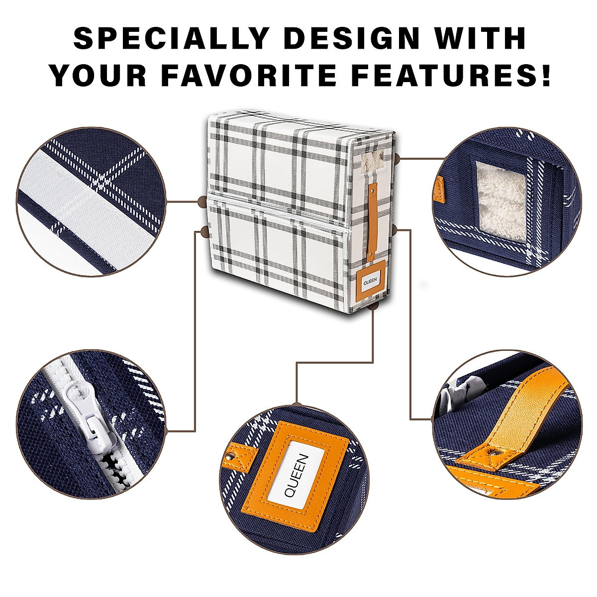 HOME OF DUTTON 4-Pack Bed Sheet Organizers| BoardWalk Storage and Foldable Sheet Organizer for Linen Closets, Clear Window for Label Organization| Organize Sheets, Towels & Pillow Cases