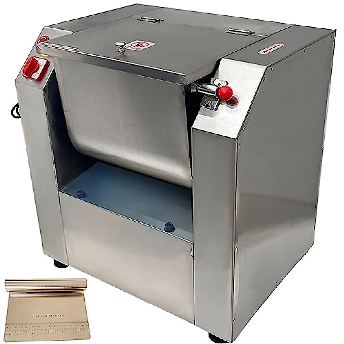 HQHAOTWU Dough Mixer Electric Food Mixer Commercial Dough Blender Machine Stainless Steel Dough Mixing Machine With Kneading Capacity of 55lbs Flour Mixing Machine 110V with Dough Knife