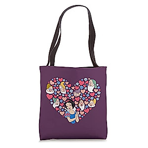 Disney Snow White and the Seven Dwarfs Heart Valentine's Day Tote Bag