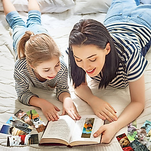 120 Pieces Cool Bookmarks for Kids Inspirational Animal Bookmarks Space Galaxy Sky Bookmarks Adventure Bookmarks for Men Women, Book Marks for Book Lovers Students Reading Gifts (Vivid Animal)