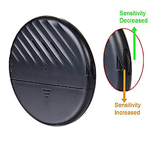 EverNary Window Vibration Alarm,125dB Loud Ultra-Slim Anti-Theft Alarm for Door and Window Glass Break Sensor Alert with Adjustable Sensitivity (5, Black)