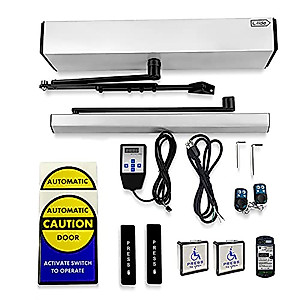 Olideauto Automatic Swing Door Opener,Commerical Wireless Door Operator with Wireless Handicap Push Buttons and Slimline Wireless Push Panels