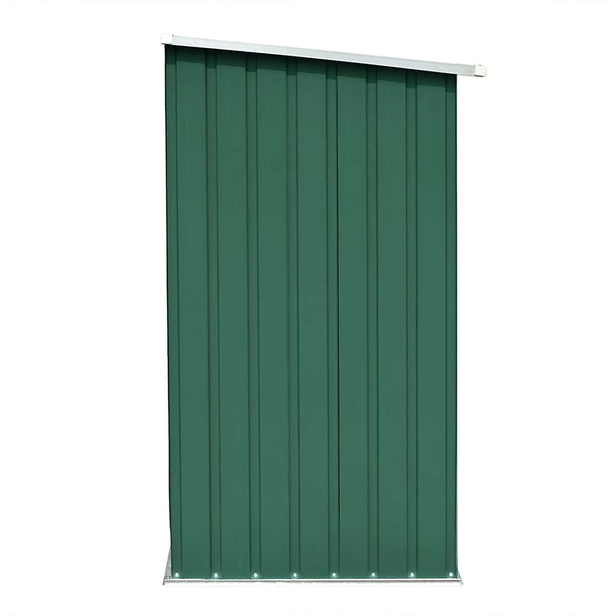 shubiao Garden Log Storage Tool Shed, Backyard Storage, Outside Storage Sheds, Bike Storage Shed Galvanised Steel 163x83x154 cm Green