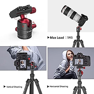 SmallRig Tripod Ball Head 360 Degree Rotating Panoramic Ballhead with 1/4 inch Quick Shoe Plate, Max Load up to 5 kg/ 11lb, for Tripod Monopod Slider DSLR Camera Camcorder - 3034
