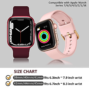 Compatible with Apple Watch Band 38mm 40mm 41mm 42mm 44mm 45mm 46mm 49mm for Women Men, Soft Silicone Sport Bands Strap for iWatch Bands Series 10/9/8/7/6/5/4/3/2/1/SE/Ultra, 14pack