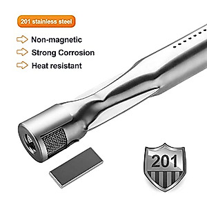 JCLMER Grill Replacement Parts for Weber Spirit I & II 200 with Front Control, Spirit E210, E220, S210, S220, 18" Burner Tube Pipe and 15.3" Flavorizer bar for Weber Spirit 200 Series 7635, 69785