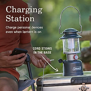 Coleman Classic Recharge 800 Lumens LED Lantern, Durable Water-Resistant Lantern with Built-in Rechargeable Batteries, Ideal for Camping and Emergencies