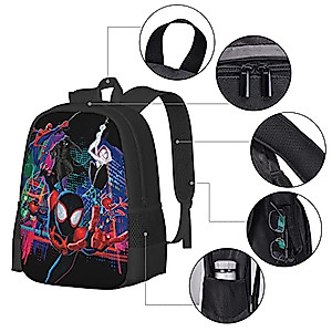 LVTFCO Spider Cartoon Backpack Travel Backpack Superhero Backpack Bags For Men Women