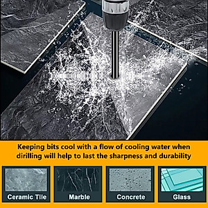 10Pcs Masonry Drill Bits Set, 6mm Glass and Tile Drill Bit, 1/4 Hex Shank Tungsten Carbide Tip Drilling Tools for Mirror Ceramic Tile on Concrete and Brick Wall