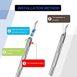 #28 Heavy Duty Concave Carving Hobby Blade, Carbon Steel Knife Blades for Craft Knives Chiseling, Shaving or Cutting Layers, 100 Pieces (Pointed Style,1.77 x 0.35 Inch)