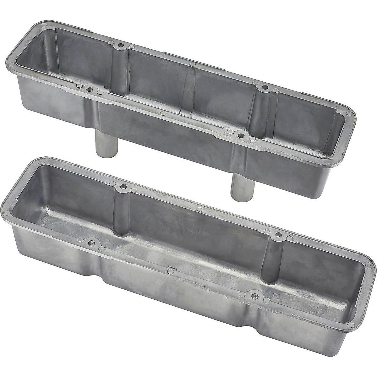 SBC Tall Aluminum Valve Covers & Shielded Breathers, Chrome
