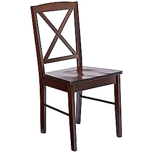 KB Designs - 3 Piece Kitchen Dining Set with Round Drop Leaf Dining Table & 2 Chairs, Cappuccino