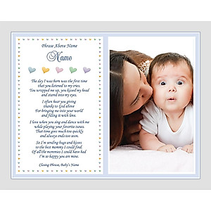Baby Boy Gift to Mommy, Sweet Poem from Son to Mom, 8x10 Inch Custom Print