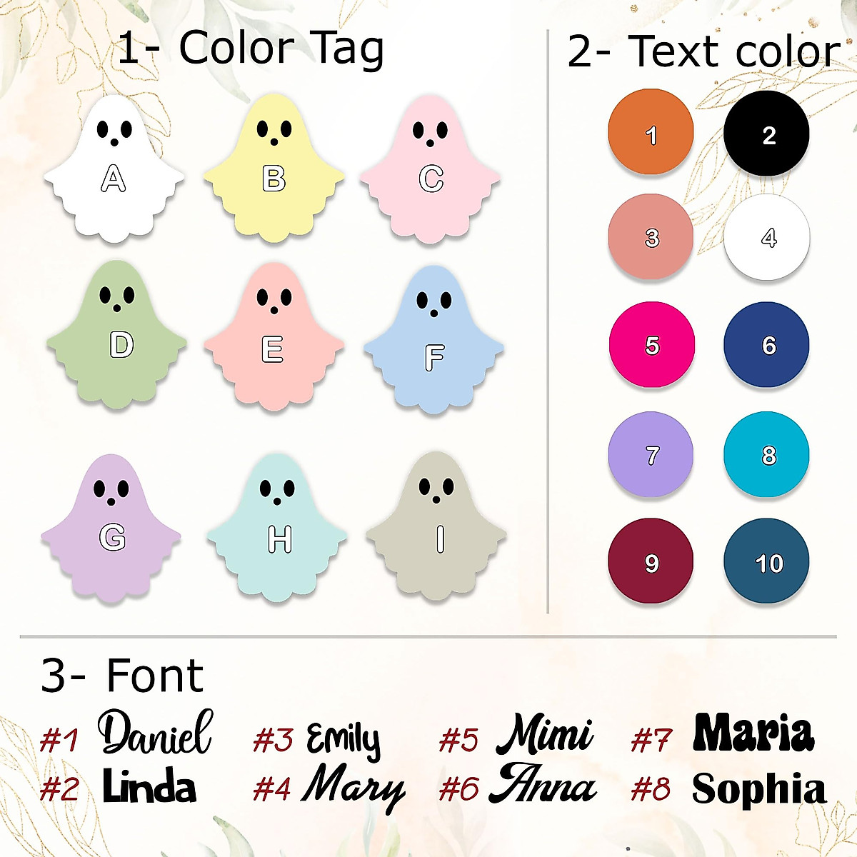 40/30 oz Personalized Ghost Tumbler Topper, Tumbler Cup Accessory, Boo Tumbler Name Tag, Halloween Tumbler, Name Plate