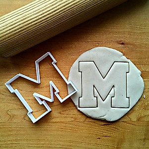 Sweet Prints Inc Varsity Letter M Cookie Cutter - Dishwasher Safe