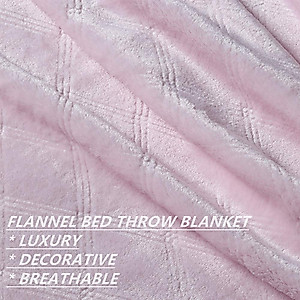 CREVENT Plush Super Soft Lightweight and Breathable Baby Blanket for Girls Infants Stroller Crib Bed Spring Summer All Seasons Use(30"X40" Pink)