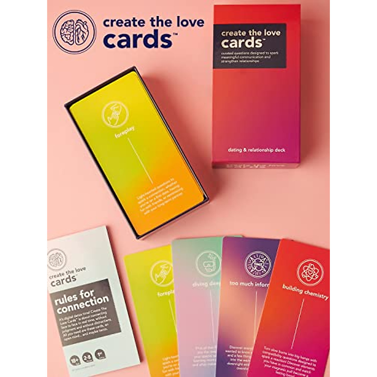 Create The Love Cards: Dating and Relationship Conversation Starters. This Couples Card Game Improves Date Night, Deepens Intimacy and Strengthens Communication.