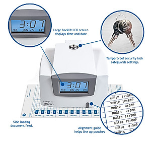 Pyramid™ 3500 Time Clock & Document Stamp, Gray/Charcoal