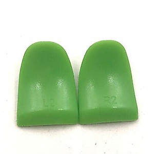 Replacement L2 R2 Buttons Trigger Extender + Silicone Analog Thumb Stick Cap Cover Grip Thumbsticks Joystick for Sony PS4 PS4 Pro Slim Controller (Green)