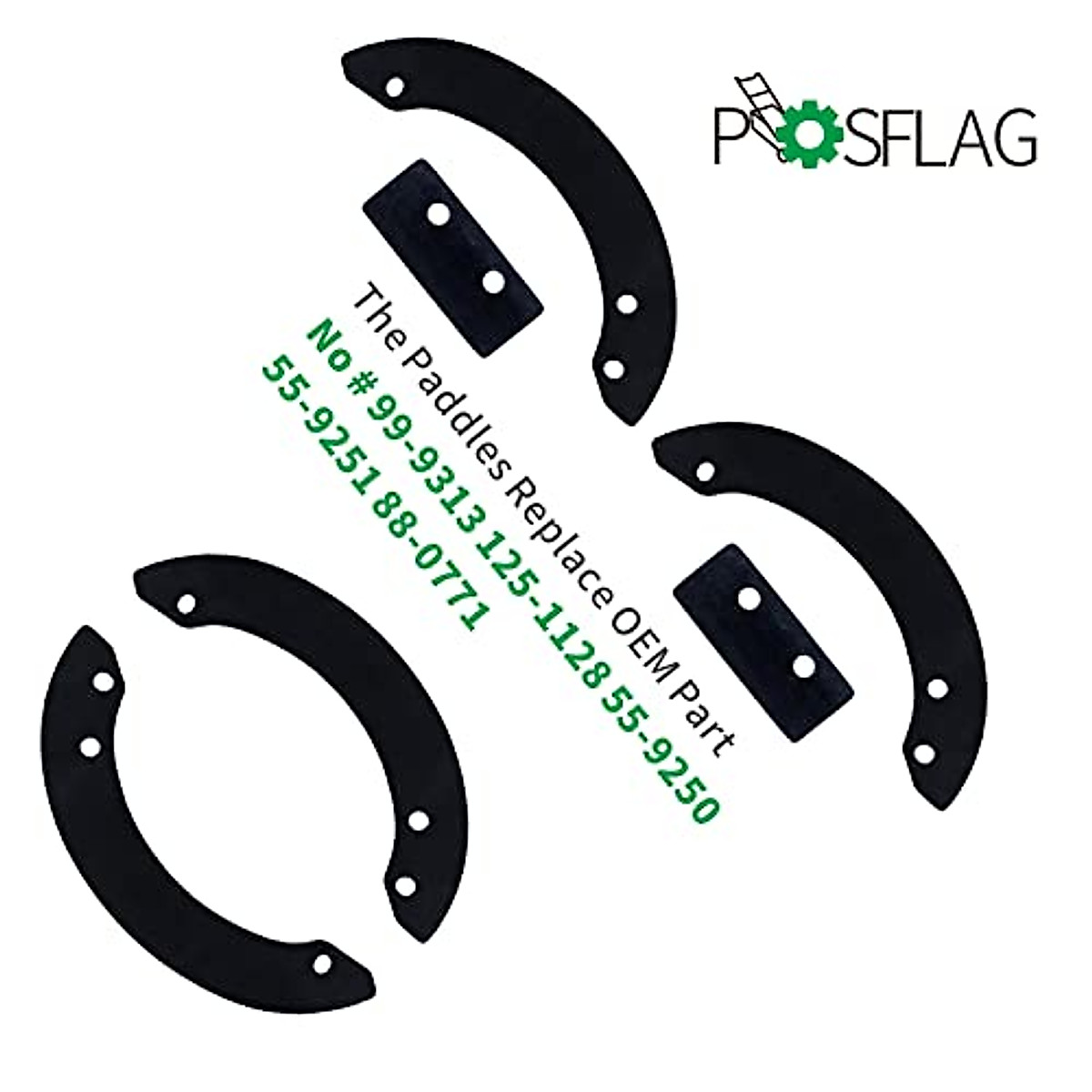 POSFLAG HS520 Paddles with 76322-V10-020 Scraper 22431-V10-013 Drive Belt 98079-55846 Spark Plug Replaces 06720-V10-020, 72427-V10-020 for Honda HS520A, HS520 ASA, HS720 AA, HS720 AMA 20" Snow Blowers