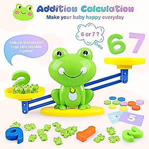 STREET WALK Frog Balance Counting Toys Cool Math Games,Fun Interactive Children's Birthday Gifts,STEM Learning Education Kids Preschool Toys for Boys Girls Age 3 4 5 6 7 8