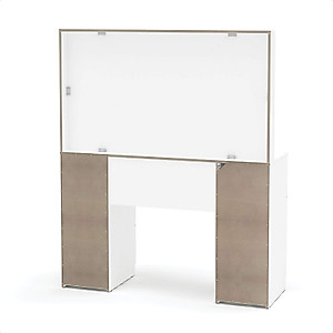 Boahaus Artemisia 7-Drawer Modern Wood Dressing Table with Mirror in White