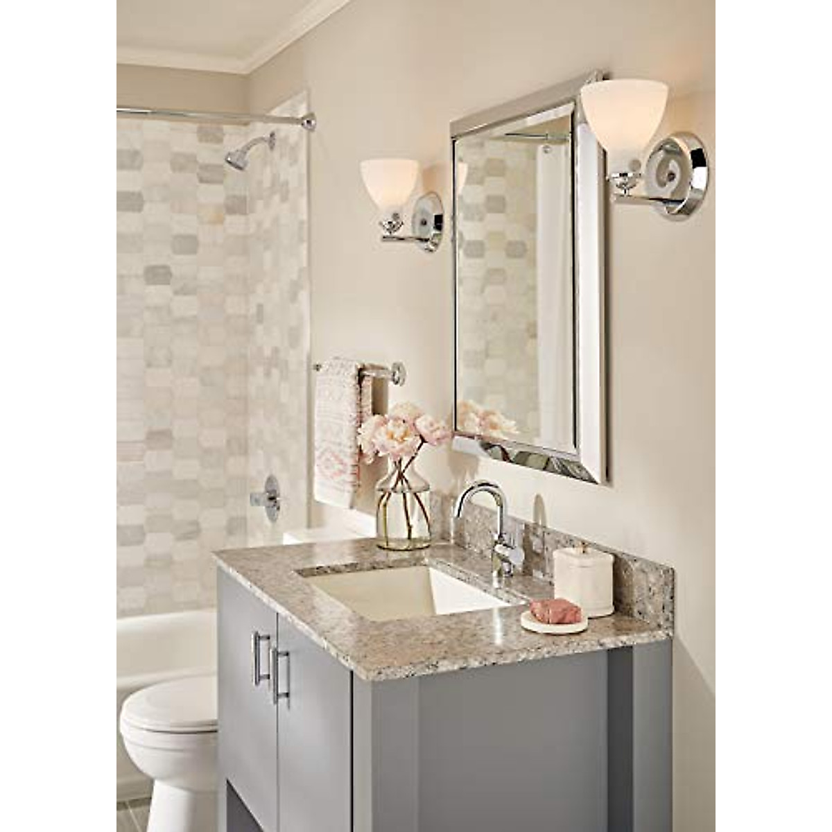 Peerless Precept Single Hole Bathroom Faucet, Single Handle Bathroom Faucet Chrome, Bathroom Sink Faucet, Drain Assembly, Chrome P191102LF