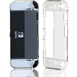 ECHZOVE Nintendo Switch OLED Protective Case, Switch OLED Clear Cover Case TPU Case for Joyons, Case for Nintendo Switch OLED 2023