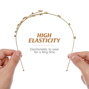 Beaupretty Star Headband for Women, Rhinestones Star Halo Crown Goddess Headband Wedding Crown Pearl Headband Bridal Headband Fashion Headpiece for Bride Bridesmaid