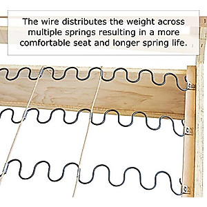 House2Home Upholstery Stay Wire for Sofa Furniture Springs, 20ft with 40 Clips, 16 Gauge, Includes Instructions