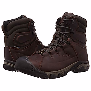 KEEN mens Targhee Lace High Polar Waterproof Insulated Snow Boots, Cocoa/Mulch, 10.5 US