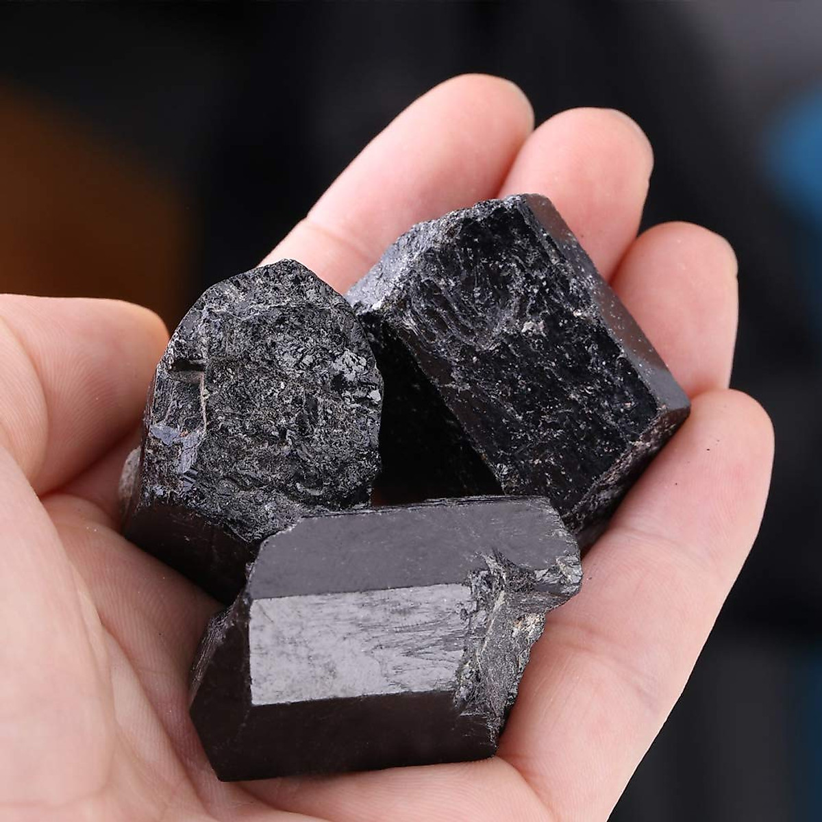 1 Pcs Black Quartz, Tormalina Nera Turmalina Negra Piedra Crystal Tourmaline Rough Rock Mineral Healing Stone